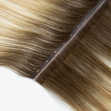 XO Hair Extension Hole Weft in stock Balayage #4-8/613